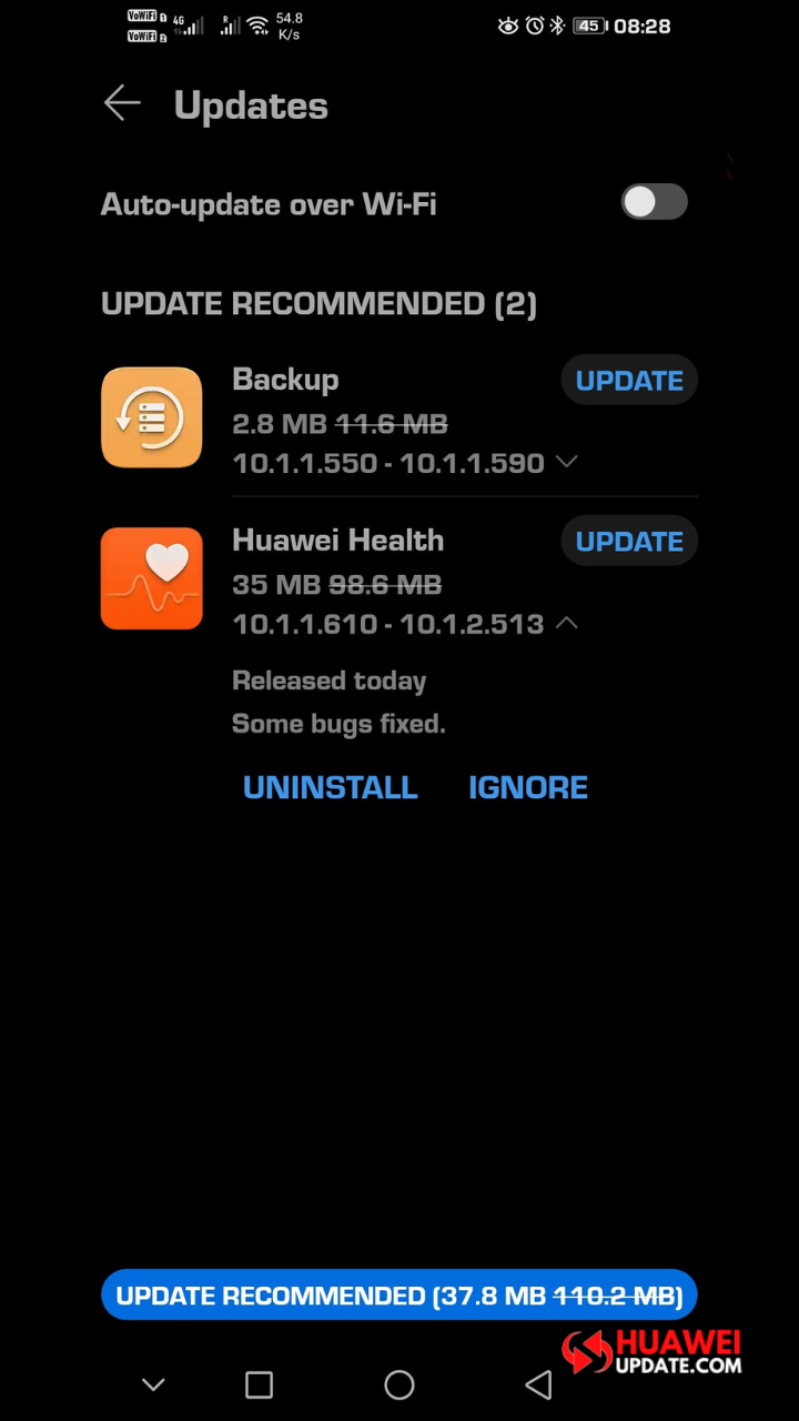 Huawei Health App receiving version 10.1.2.513 update - HU
