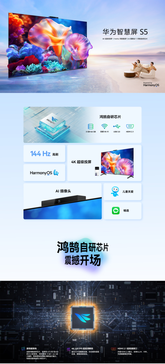 Huawei Smart Screen S5 get a new 85-inch variant - HU