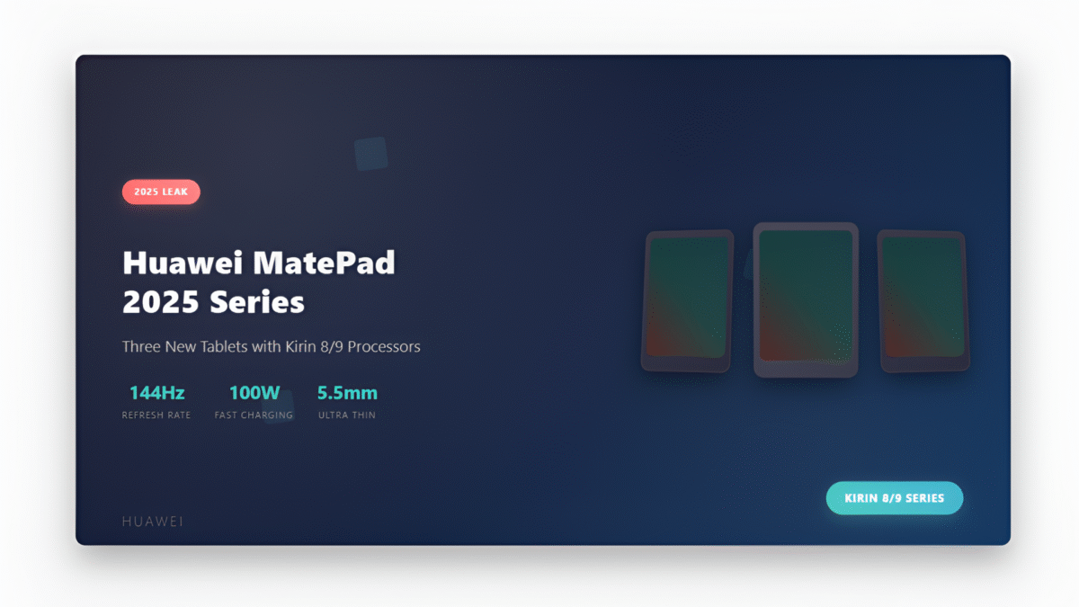 New Huawei MatePad 2025 Models: Kirin 8 and 9 Series Processors & 144Hz ...